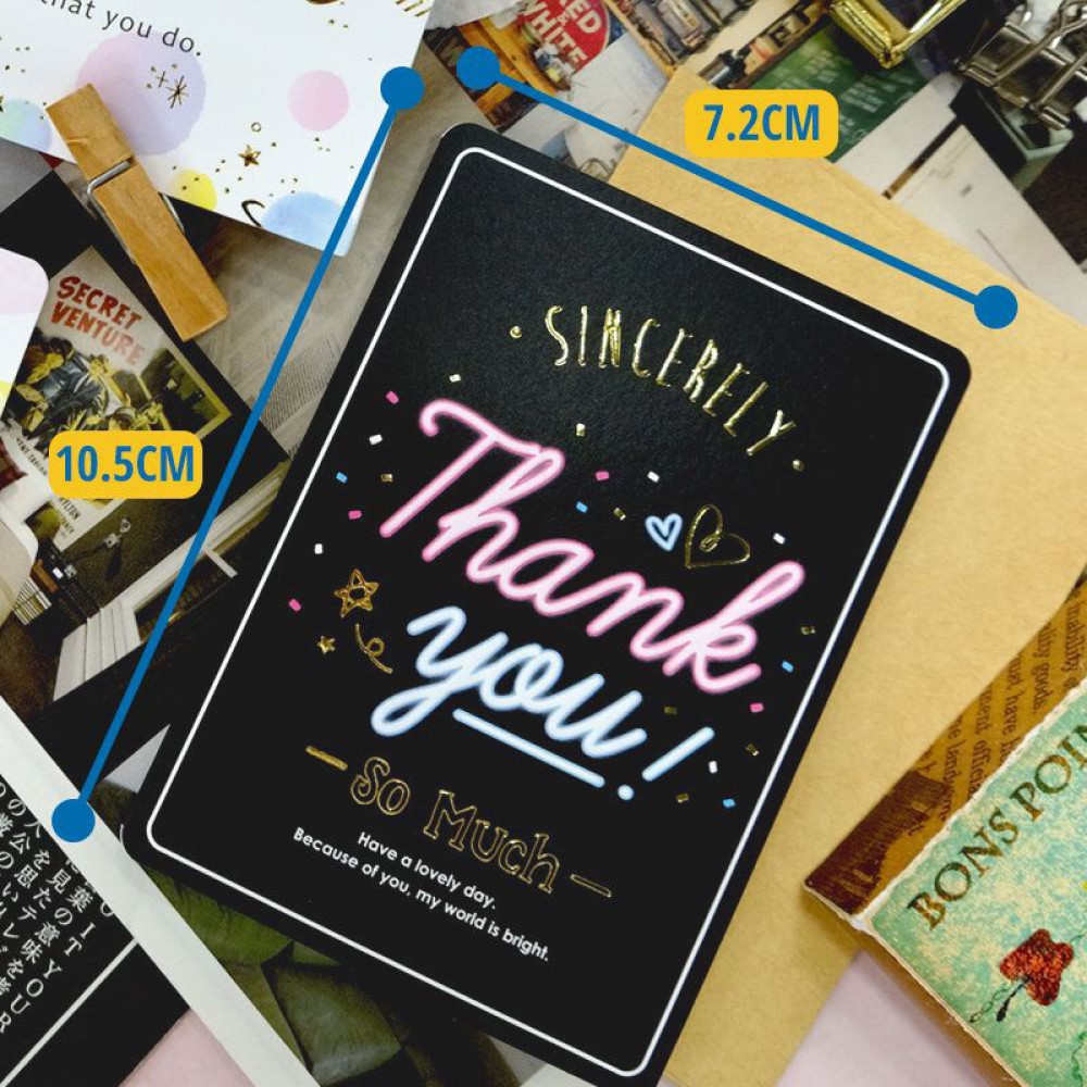 Thiệp Giấy Chủ đề Cảm ơn Thank You Card Cao Cấp Nhập Từ Đài Loan TK1530 ...