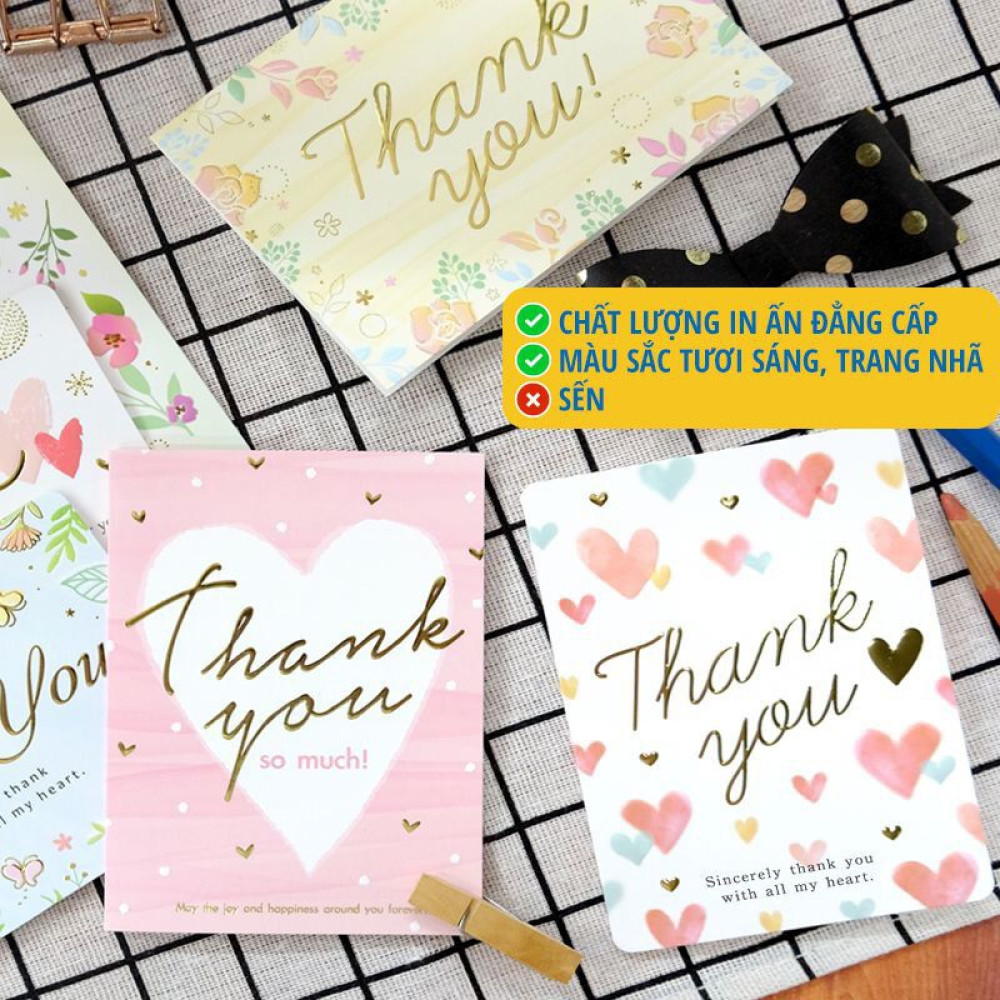 Thiệp Giấy Chủ đề Cảm ơn Thank You Card Cao Cấp Nhập Từ Đài Loan TK1530 ...