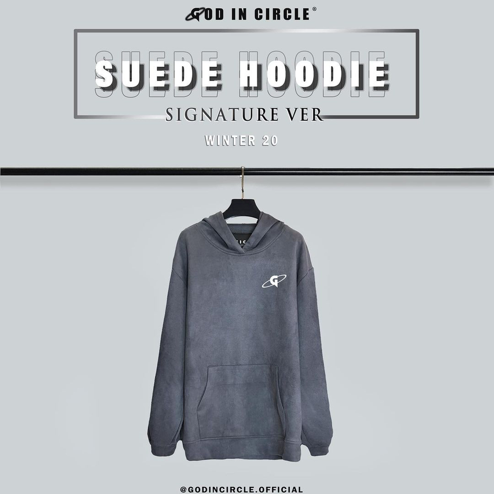 SIGN SUEDE HOODIE
