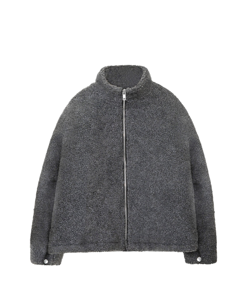 LOGO FLEECE JACKET/light Grey