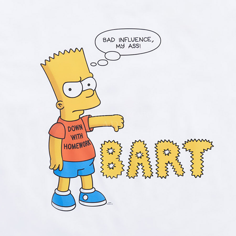 [ADLV X SIMPSONS] HOMEWORK BART SHORT SLEEVE T-SHIRT WHITE