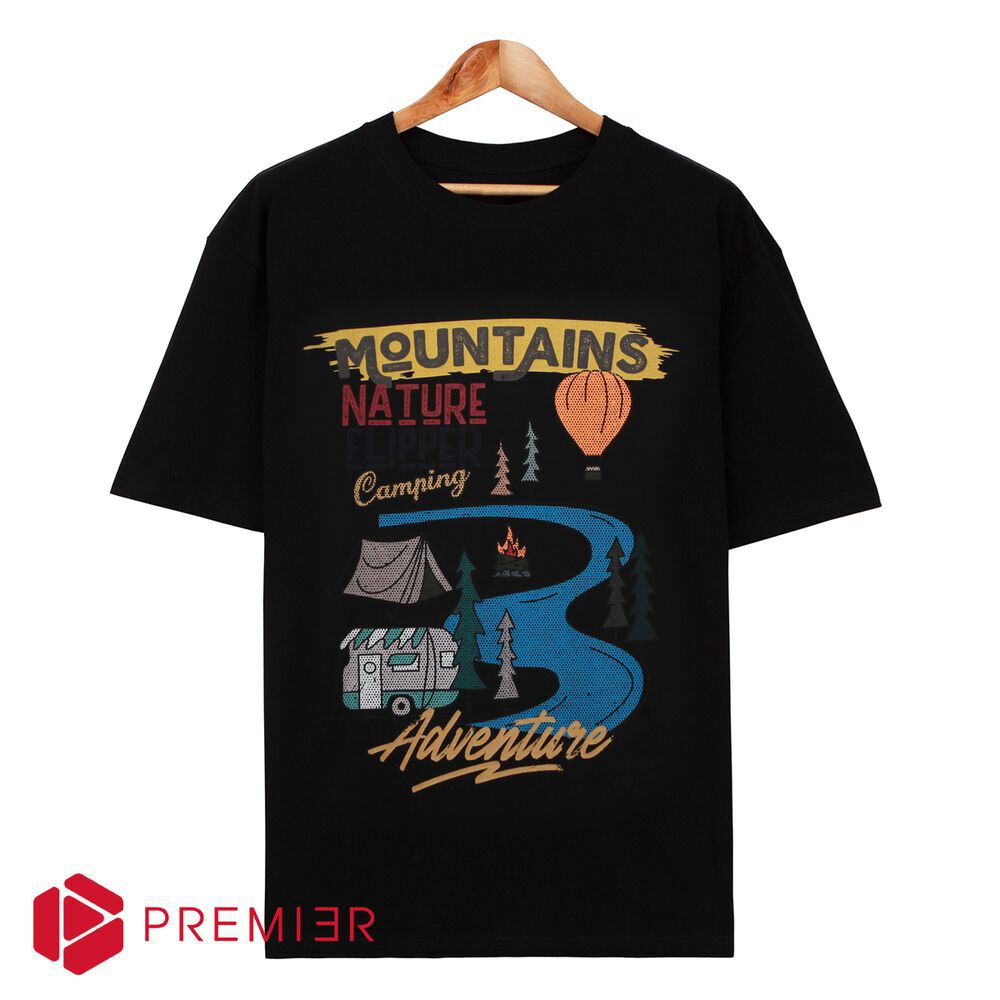 PREMIER Áo Thun Tay Ngắn Áo Thun Flipper OVSZ River Camp Black & Ivory ...