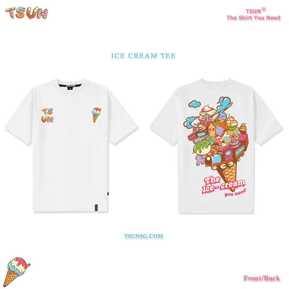 Ice Cream Tee - White