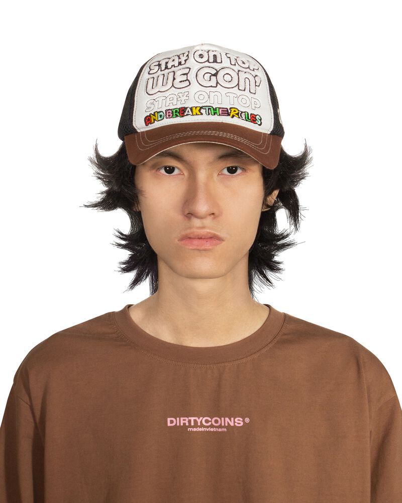 DirtyCoins On Top Trucker Hat Brown DirtyCoins On Top Trucker Hat Brown