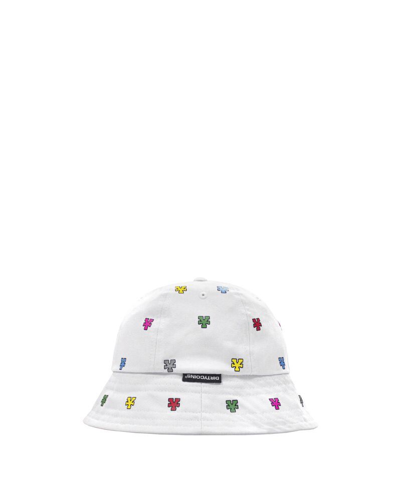 Multicolor Monogram Bucket Hat - White
