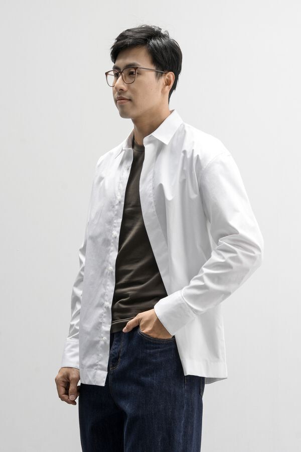 Áo Sơ Mi Dài Tay, Vai Xệ. LOOSE Form - 10F20SHL052
