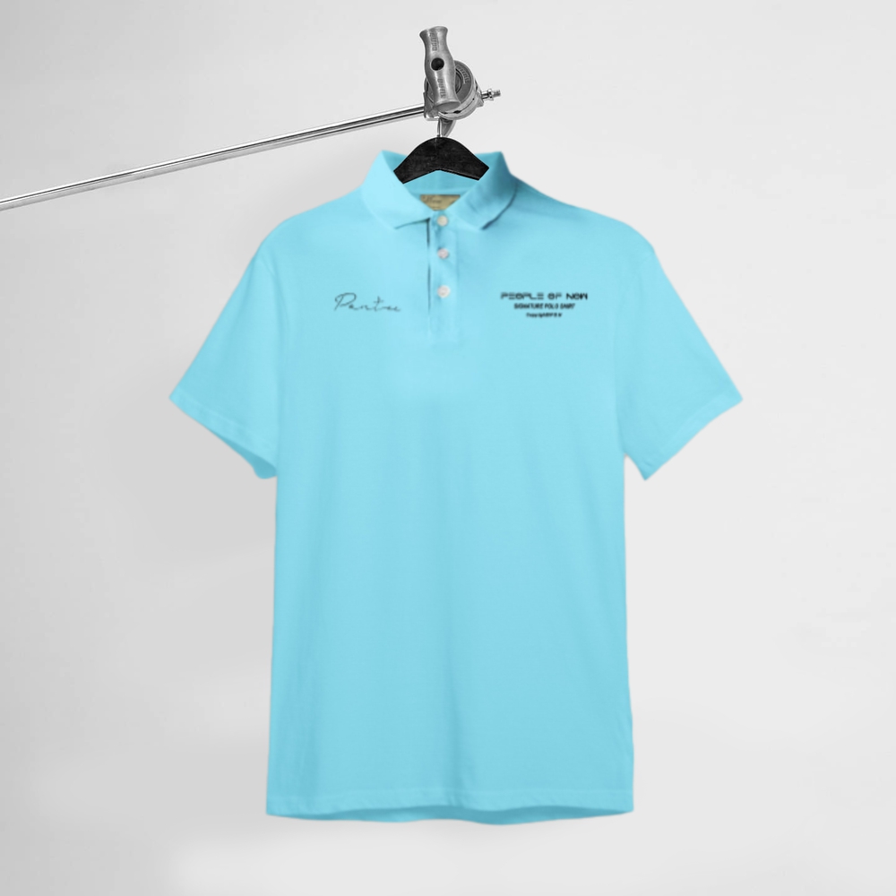 P.O.N Áo Cổ Trụ POLO SIGNATURE SS1 - BLUE COOL