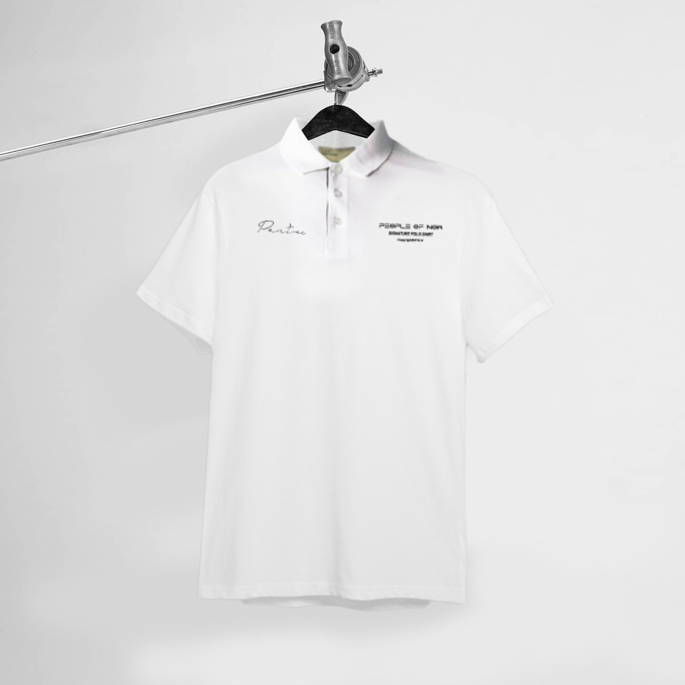 P.O.N Áo Cổ Trụ PON - POLO SIGNATURE SS1 - WHITE