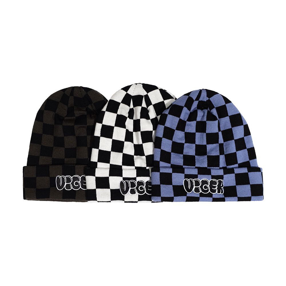 Mũ Len VIGER BUBBLE LOGO Checkerboard Beanie