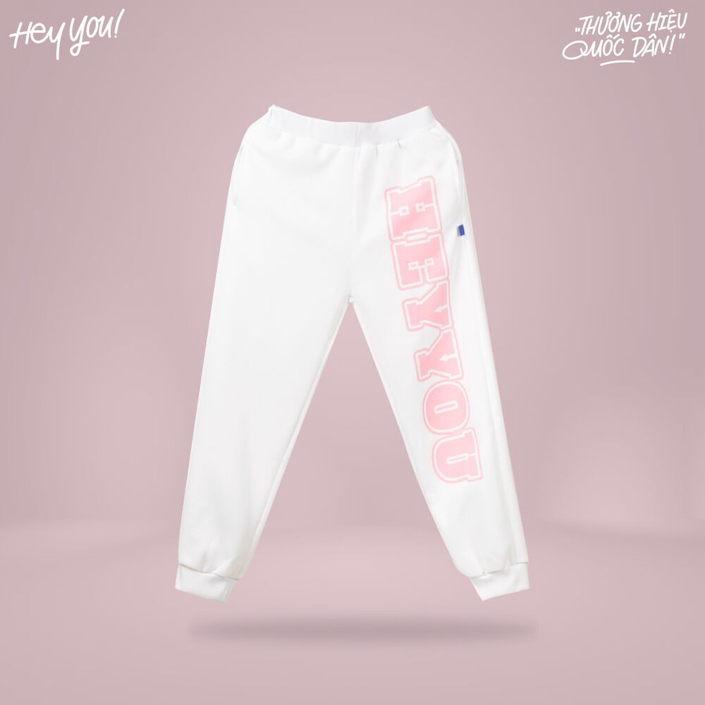 Quần Nỉ PINK LINE BLACK SWEATPANTS