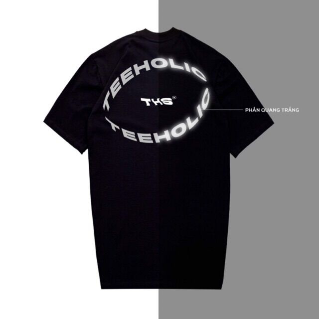 [TeeHolic] THS Reflective Basic Logo - Áo Logo Phản Quang Màu Đen Trắng ...