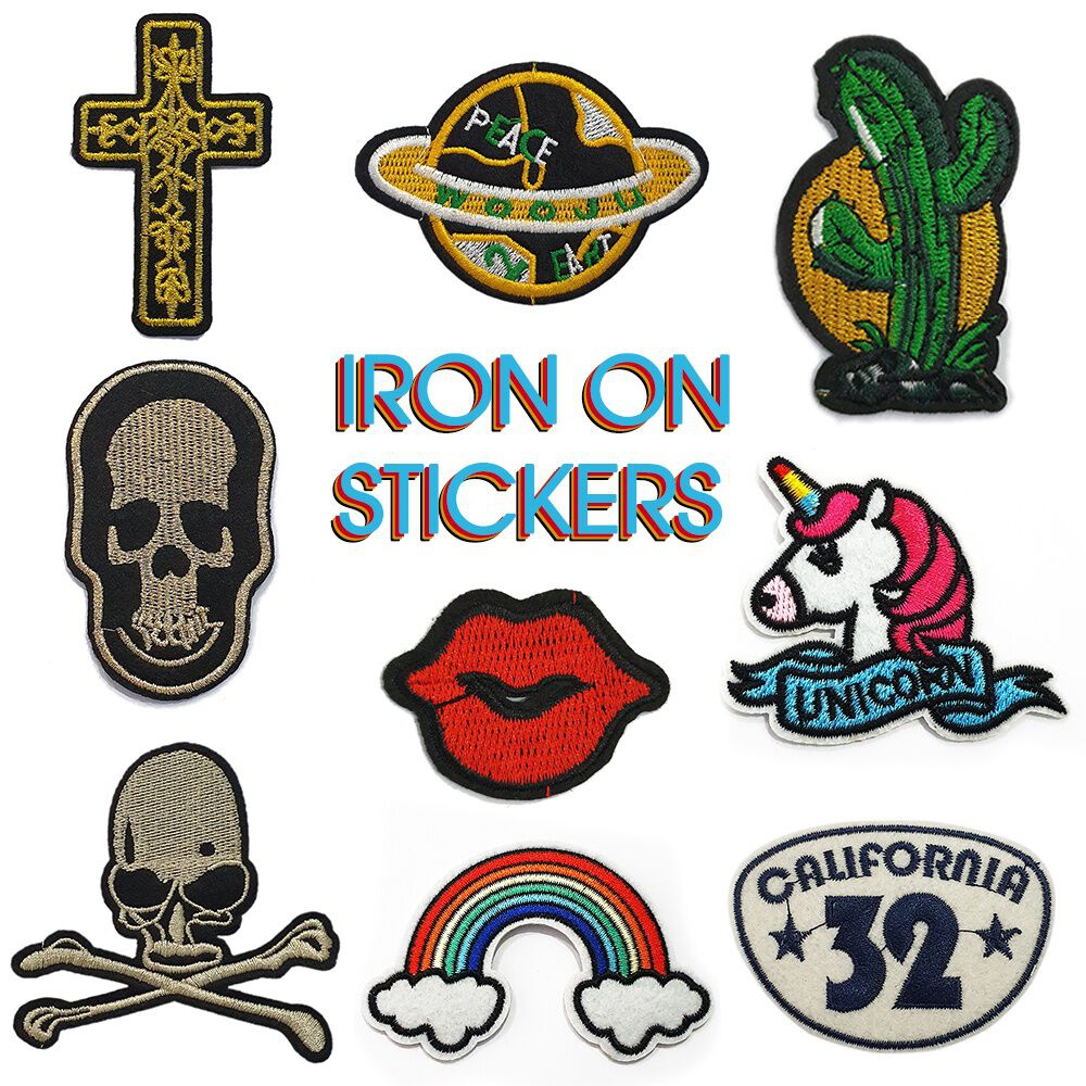 Sticker ủi áo Hoa Vải Thêu Miếng ủi Trang Trí Quần áo Nhiều Mẫu Mã Họa ...