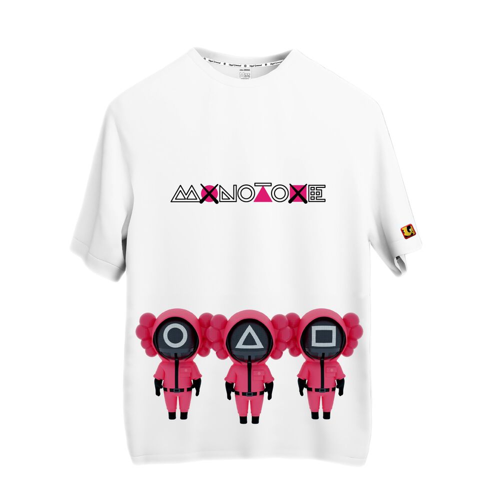 Áo Thun Monotone Squid Game Form Oversize Và Regular Fit
