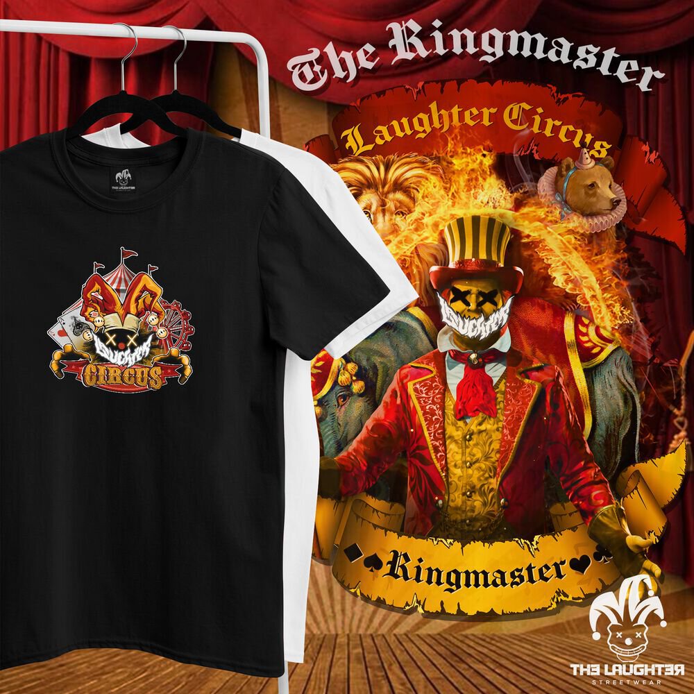 The Laughter - The Ringmaster T-Shirt Black - 100% Cotton