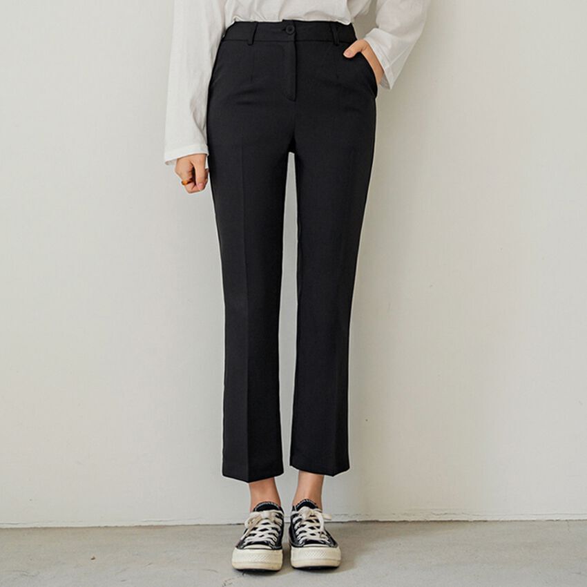 QUẦN SLACK ỐNG SUÔNG THẲNG MÀU BLACK ENVYLOOK COMFORTABLE STRAIGHT SLACKS